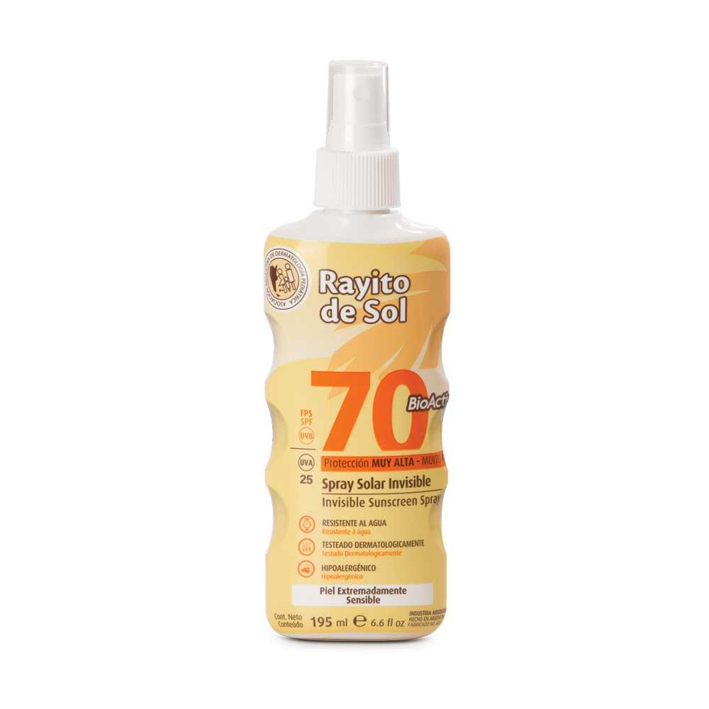 Protector solar Rayito de Sol FPS 70 Spray x 195 ml