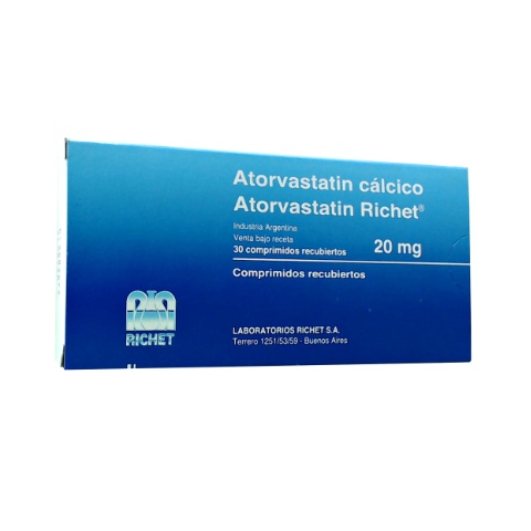 Atorvastatina Richet Atorvastatina Calcica 20 mg Richet Caja x 30 ...