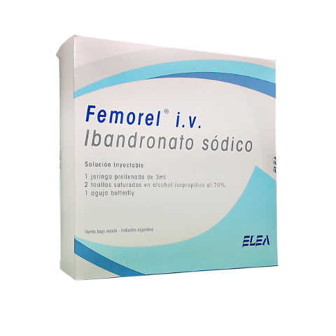 Femorel I.V. Ácido Ibandrónico 3 mg Karidium 1 und Jeringa Prellenada