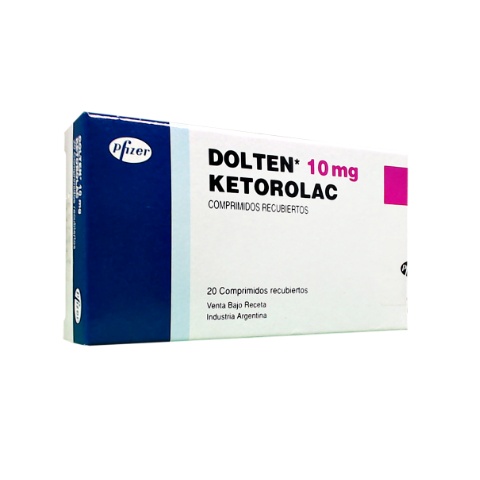 Dolten Ketorolac 10 mg Pfizer Caja x 20 Comprimidos