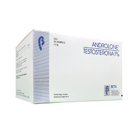 Androlone Testosterona 1g% Beta 30 Gel Sobres x 5g