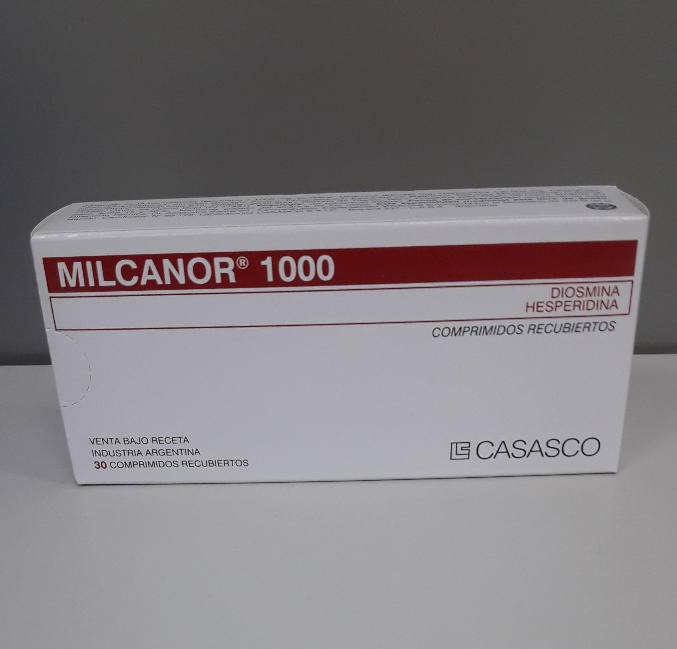 Milcanor Diosmina 1000 mg Casasco Caja x 30 Comprimidos