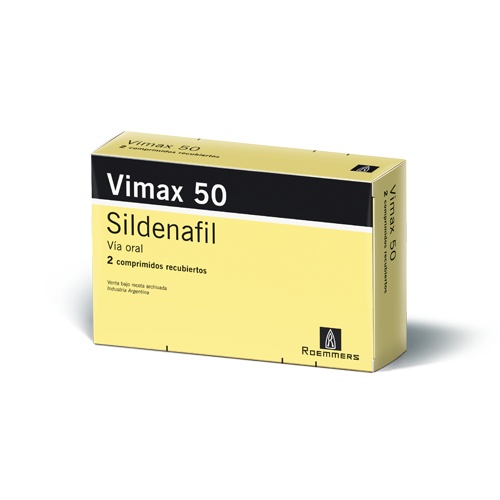 Vimax Sildenafil 50 mg Roemmers Caja x 2 Comprimidos