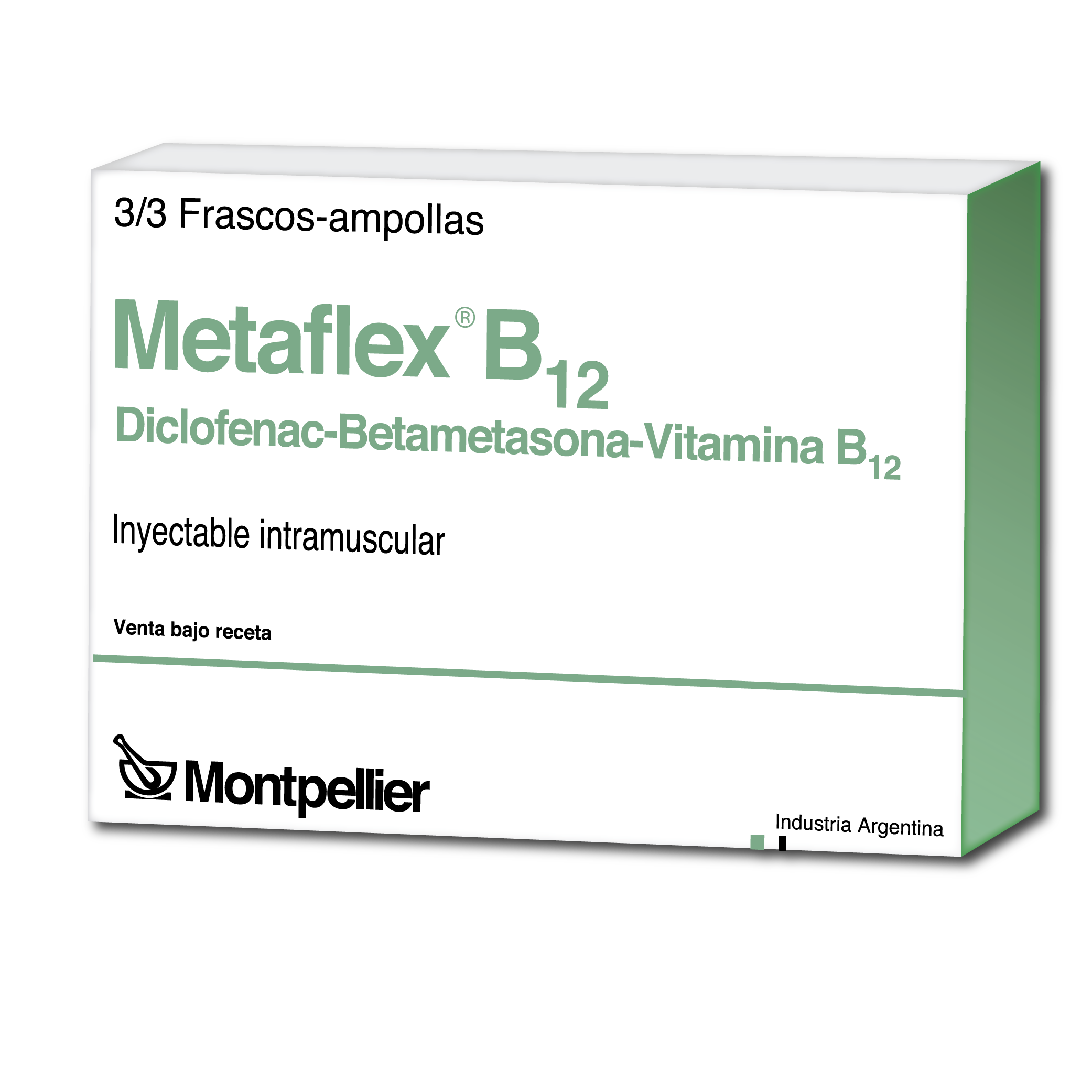 Metaflex B12 Diclofenac + Vitamina B12 Montpellier Frasco ampolla x 3 ...