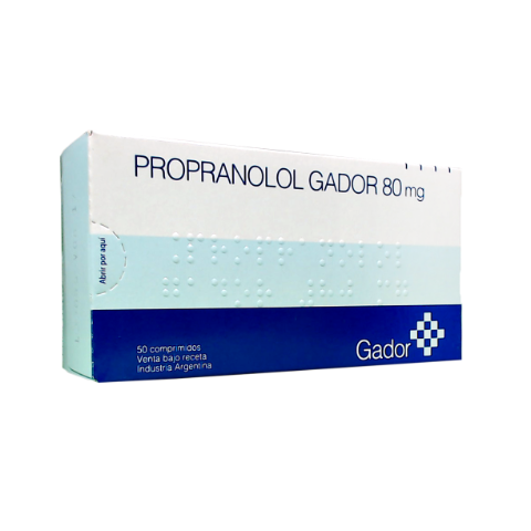 Propranolol Gador Propranolol 80 mg Gador Caja x 50 Comprimidos