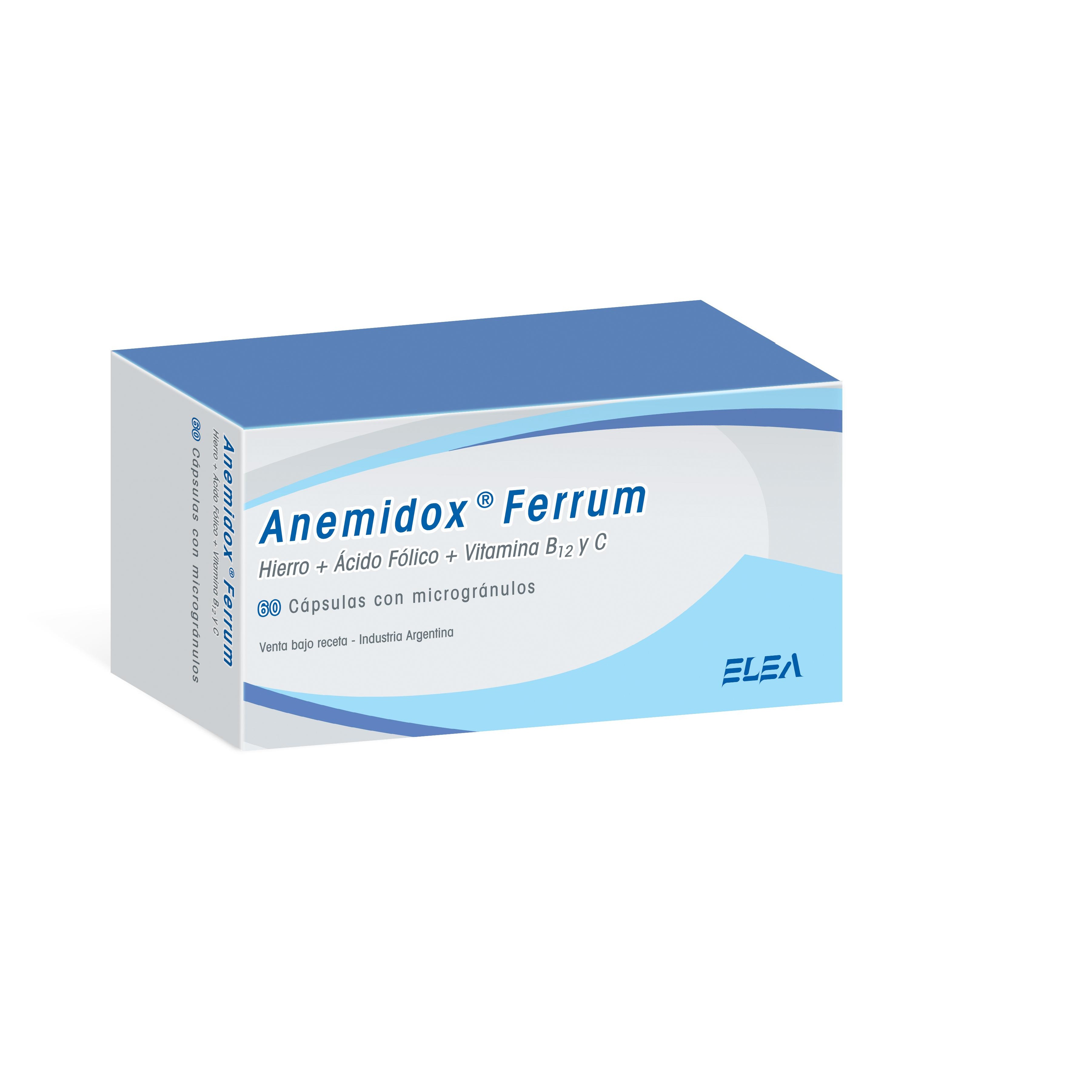Anemidox Ferrum Hierro + Vitaminas Karidium Caja x 60 Cápsulas