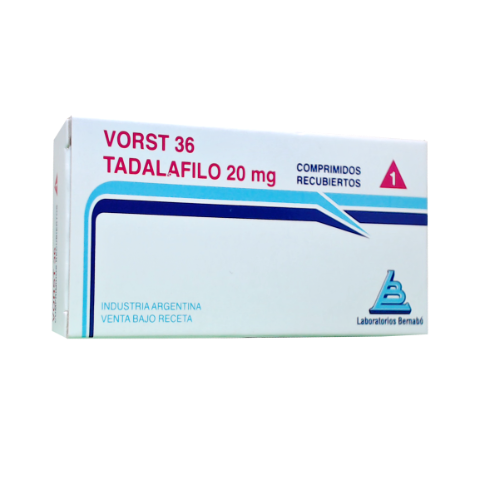 Vorst 36 Tadalafilo 20 mg Bernabó Caja x 1 Comprimido Recubierto