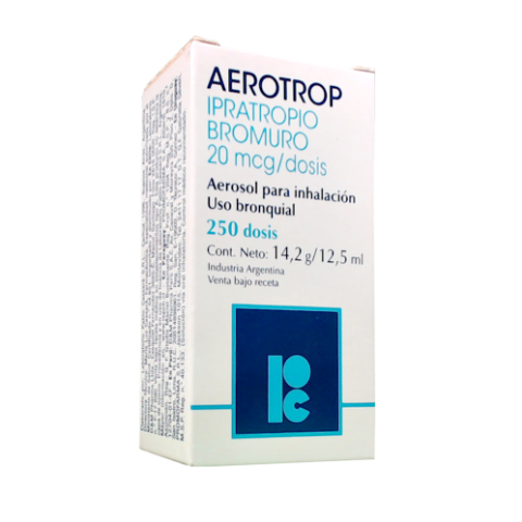 Aerotrop Bromuro de Ipratropio Biotenk Frasco x 250 Dosis Aerosol HFA
