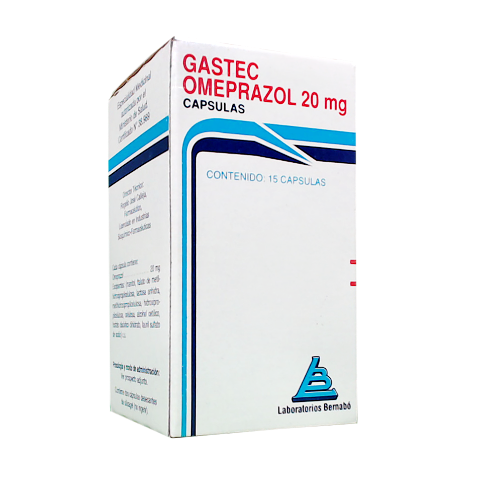 Gastec Omeprazol 20 mg Bernabó Caja x 15 Cápsulas