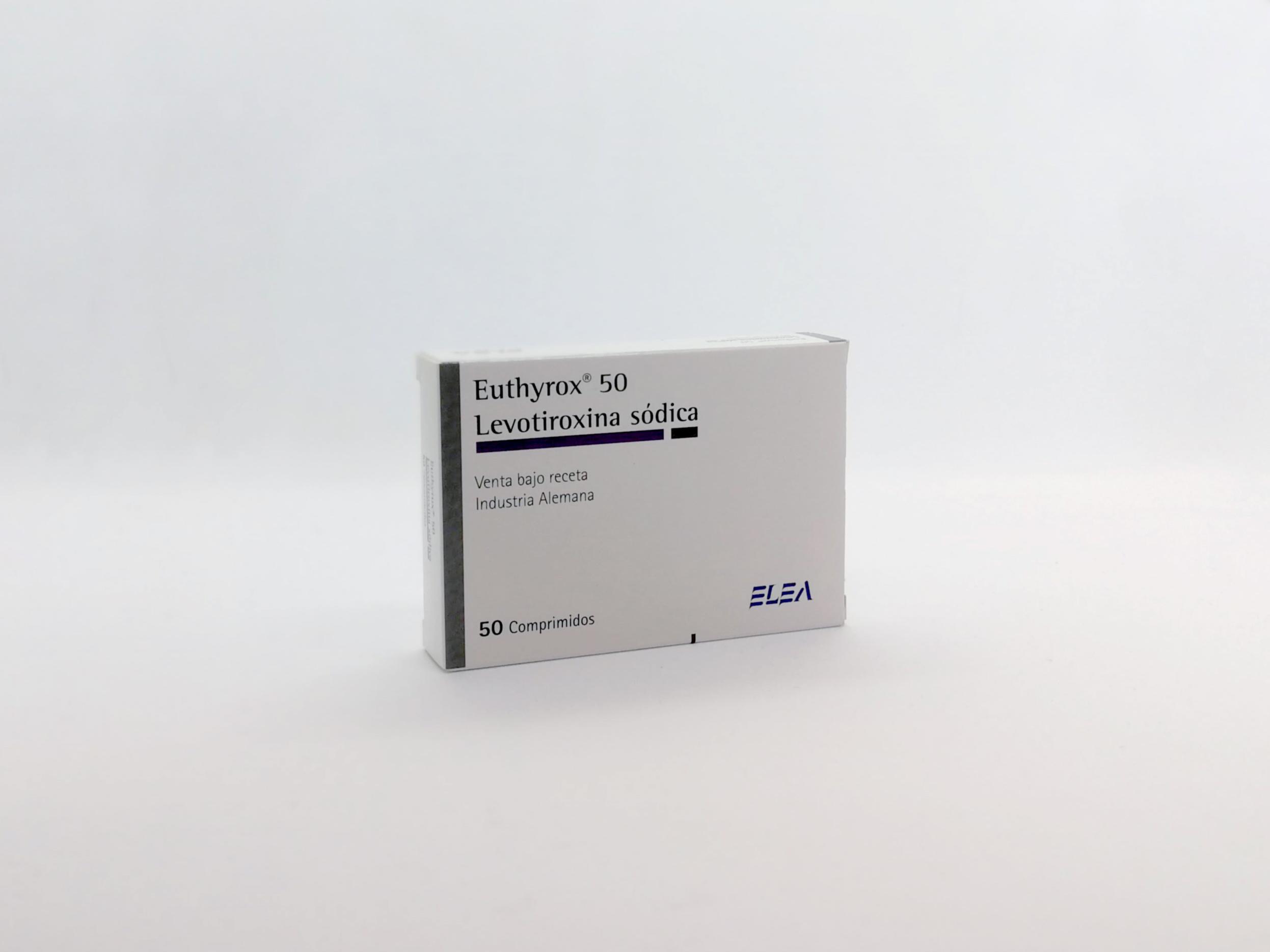 Euthyrox Levotiroina 50 mcg Elea Phoenix Caja x 50 Comprimidos