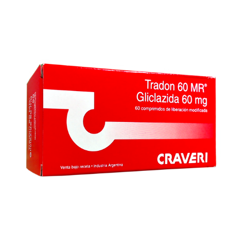 Tradon Gliclazida 60 mg Craveri Caja x 60 Comprimidos