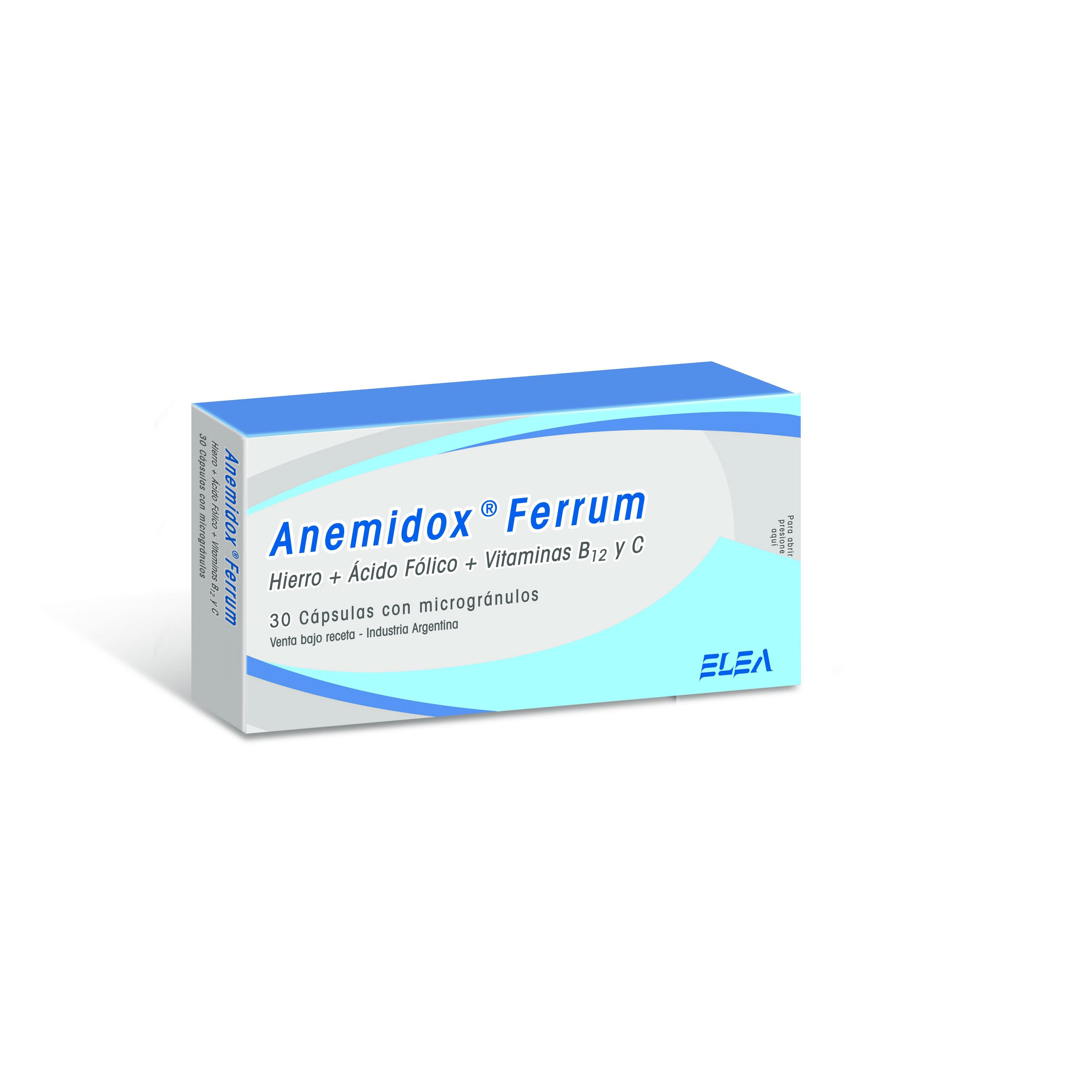 Anemidox-Ferrum Fumarato Ferroso + Vitamina B12 + Ácido Fólico + Ácido ...
